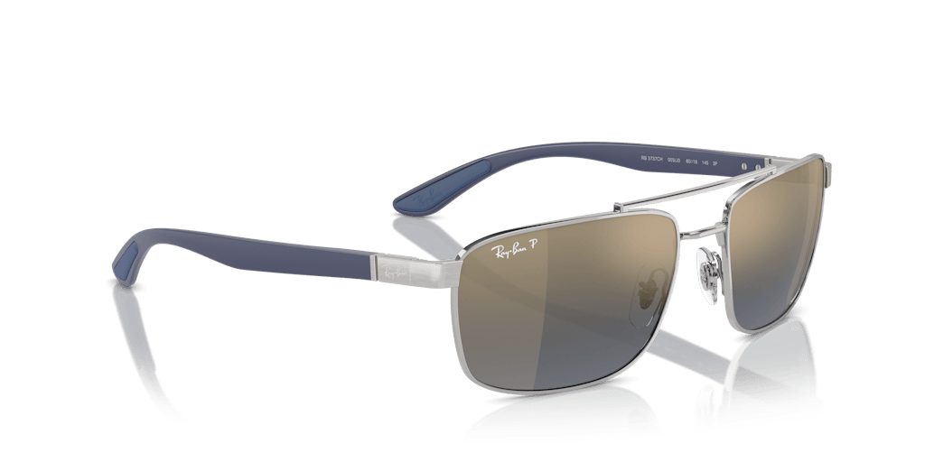 Ray-Ban RB3737CH 003/J0 Prateado Retangular Unissexo | MultiOpticas