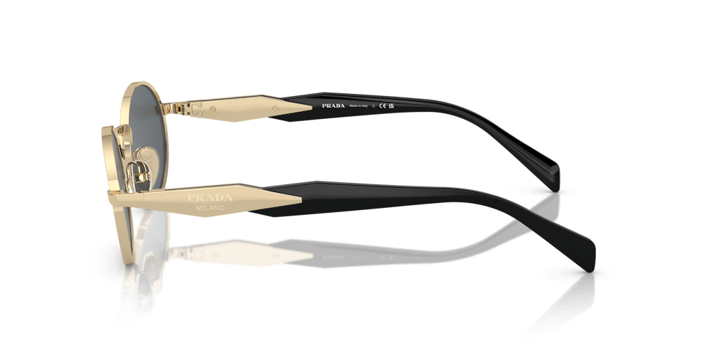 Prada PR 65ZS oval Sunglasses with Gold frame and Grey lenses | David ...