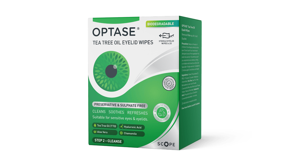 Optase TTO Tea Tree Oil Eyelid Wipes | Vision Express