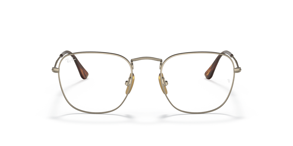 Ray-Ban RB8157V Frank Titanium Glasses square Glasses with Gold frame ...