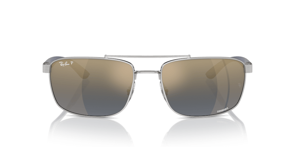 Ray-Ban RB3737CH 003/J0 Prateado Retangular Unissexo | MultiOpticas