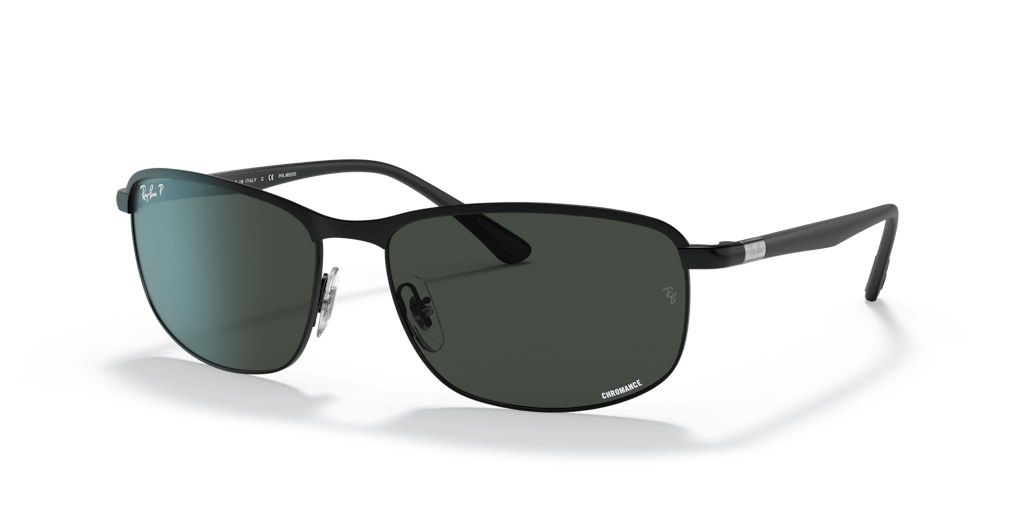 Ray-Ban RB3671CH Chromance rectangle Sunglasses with Black frame and ...